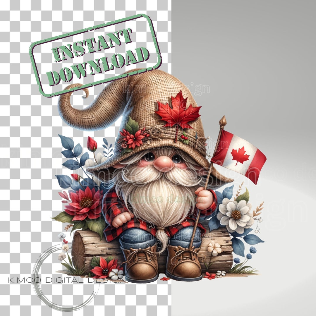 Canada Day Png Digital Download Canada Gnome Sublimation Gnomes Gnome ...