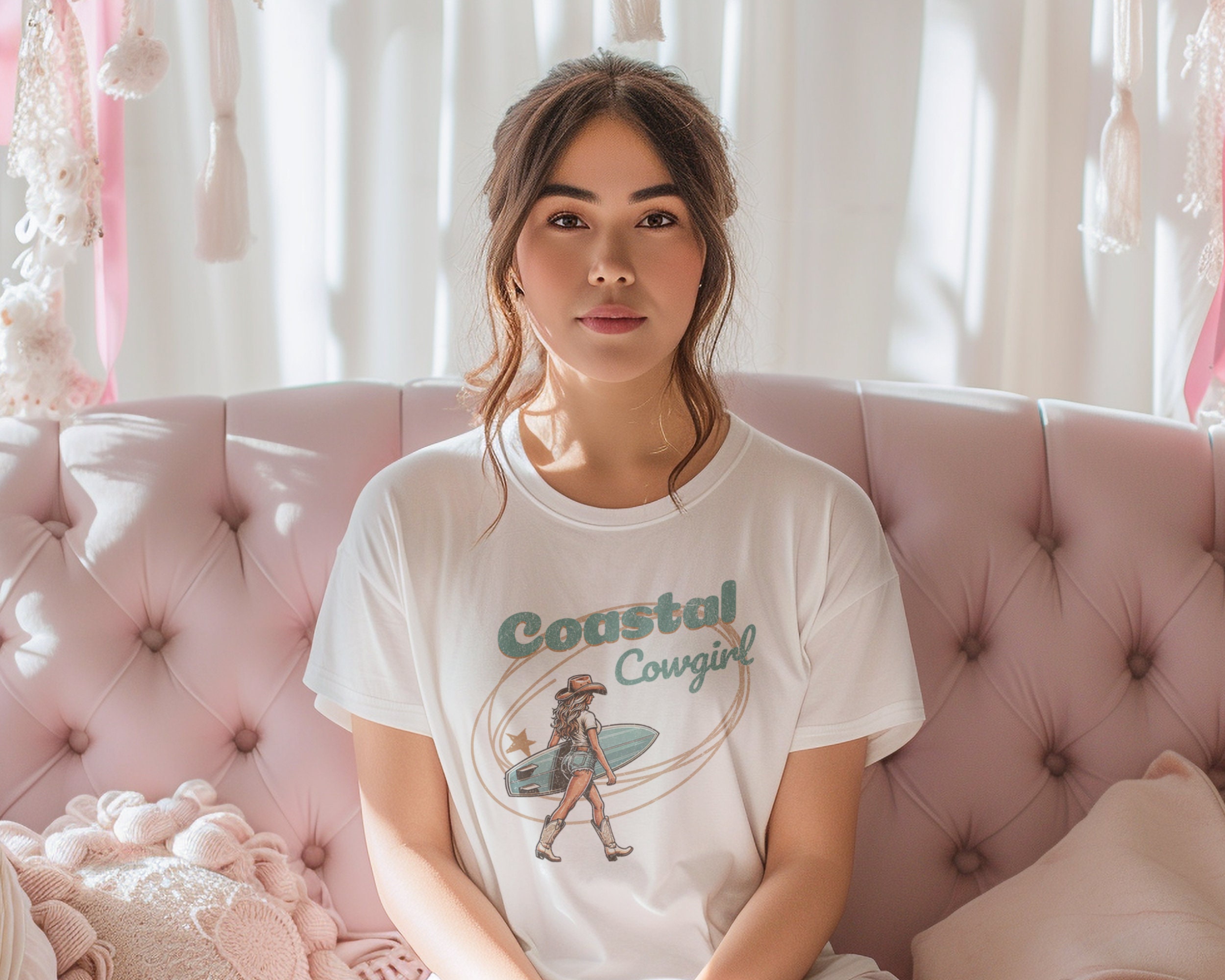 Coastal Cowgirl Summer PNG Clipart, Transparent Background, Shirt ...