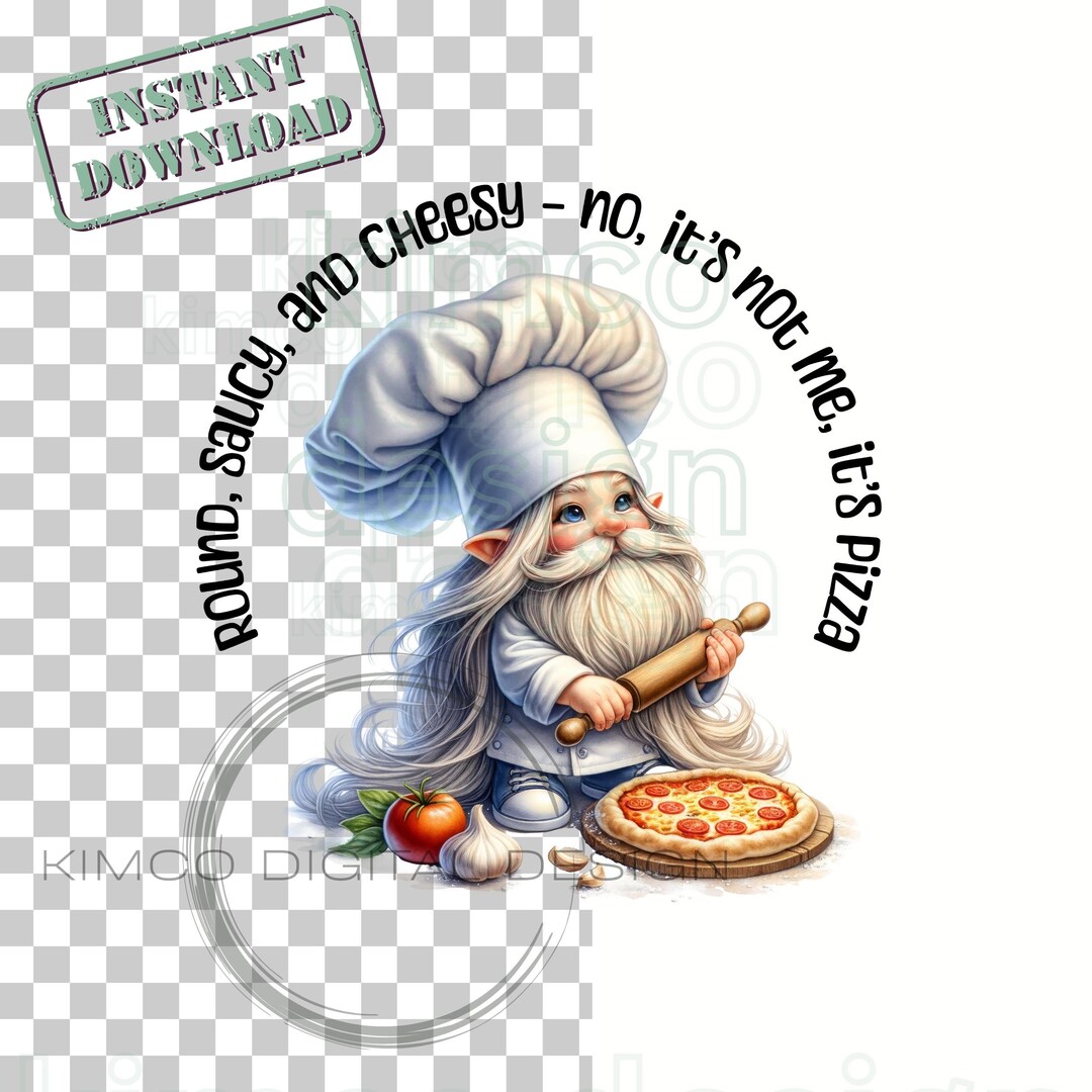 Chef Gnomes Watercolor Clipart PNG, Cooking Gnome , Junk Journaling ...