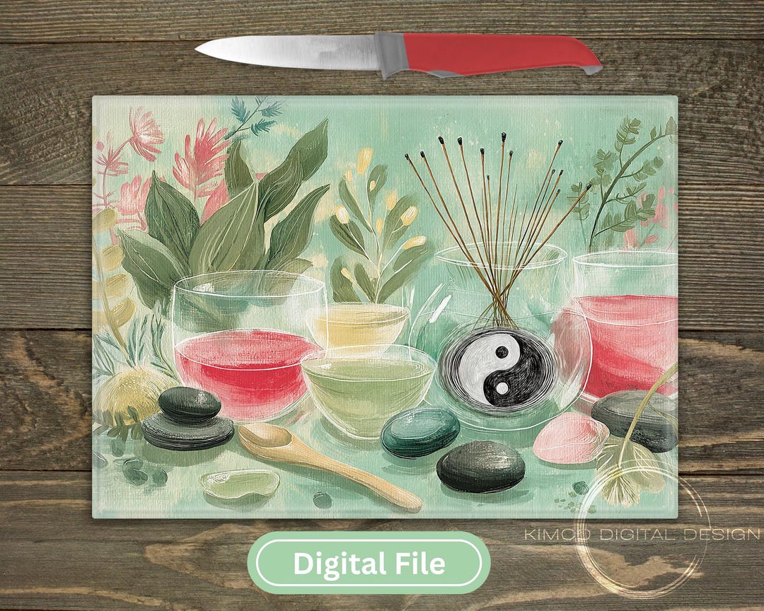 TCM Acupuncture Sublimation Cutting Board PNG, Traditional Chinese ...