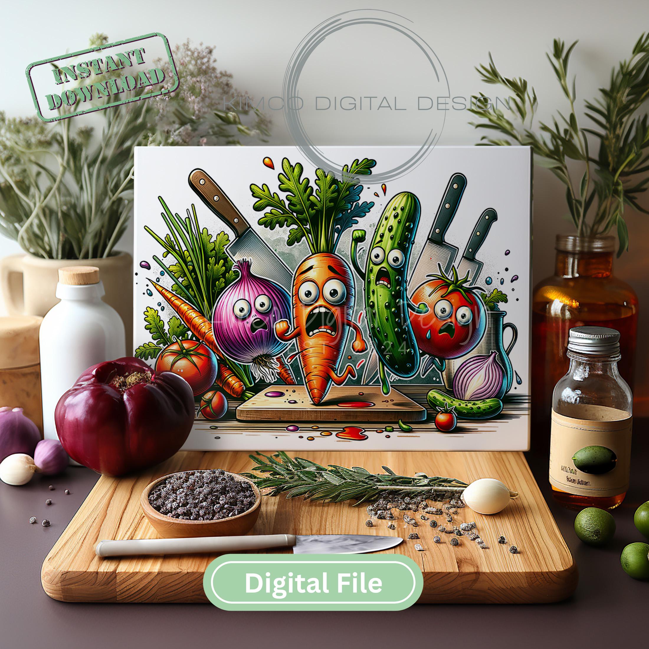 Funny Sublimation Cutting Board PNG | Digital Kitchen Decor | Cartoon ...