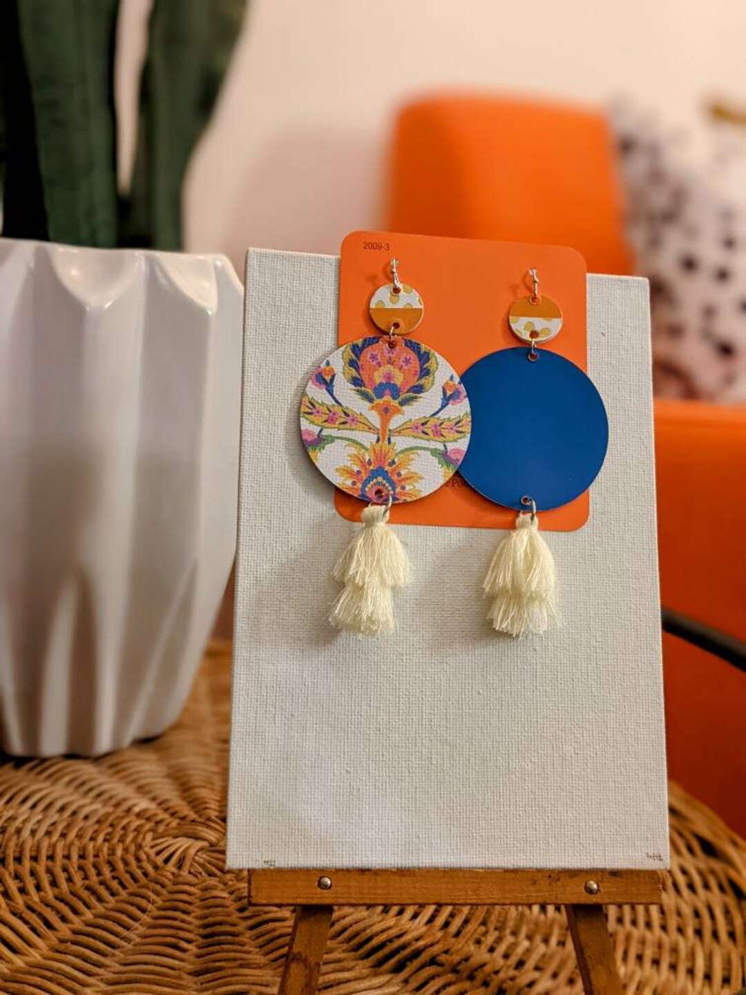 Reversible Earrings | Paint Swatch Jewelry| Lightweight Colorful Boho ...