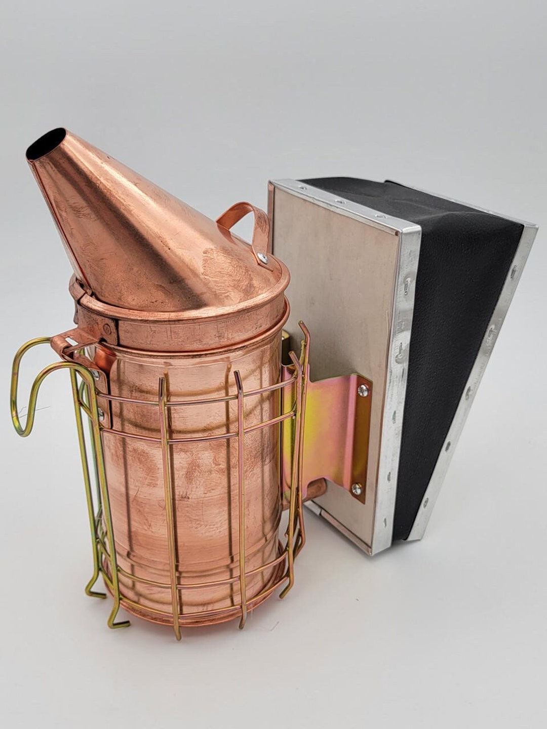 Copper Honey Bee Smoker With Heat Shield Durable Vintage Copper Smoker ...