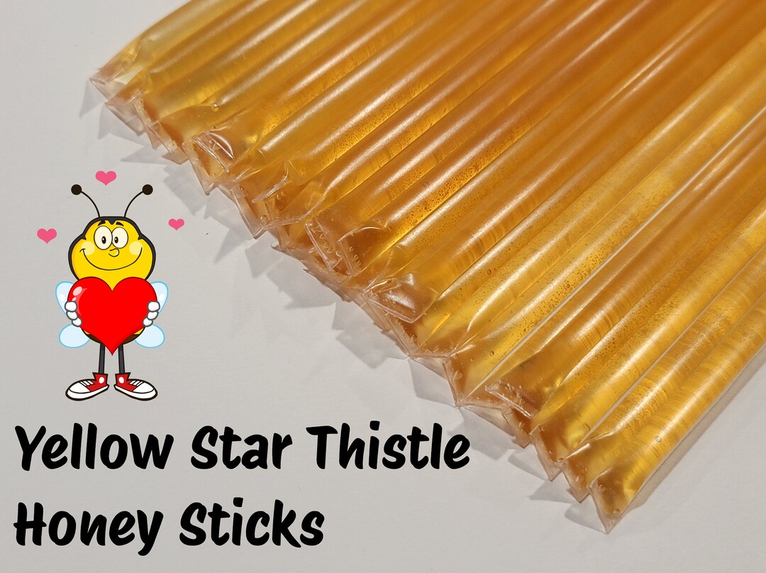 Yellow Star Thistle Honey Sticks Straws 100 Ct. Bulk Pack USA Raw Pure ...