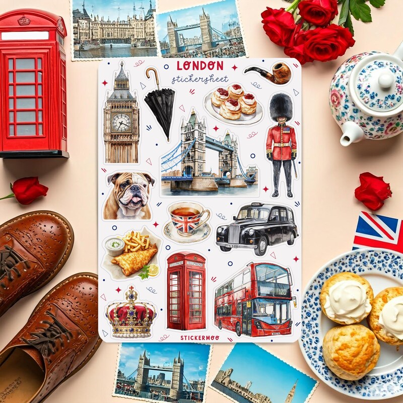 London Stickers - Etsy