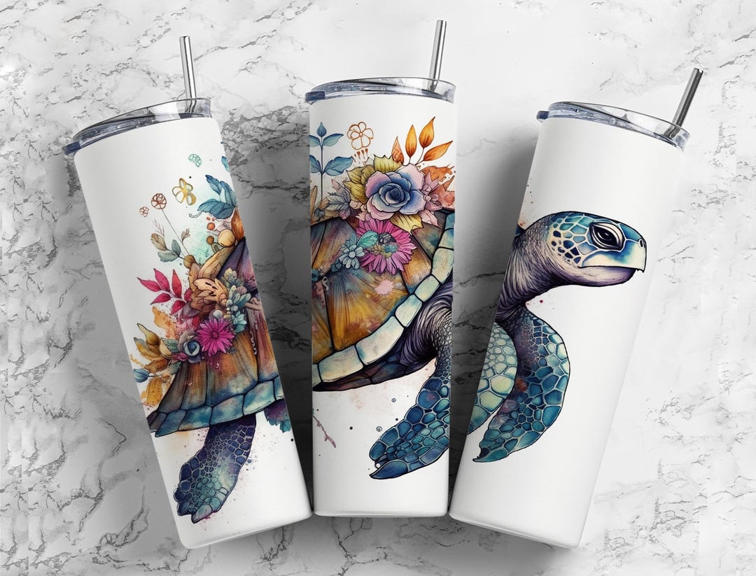 Sea Turtle Insulated Tumbler/ Sea Turtle Gift / Sea Turtle Cup / Metal ...