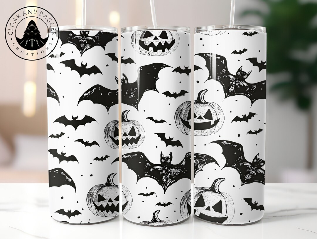 Spooky Bat Halloween Insulated Tumbler / Spooky Tumbler / Gothic ...