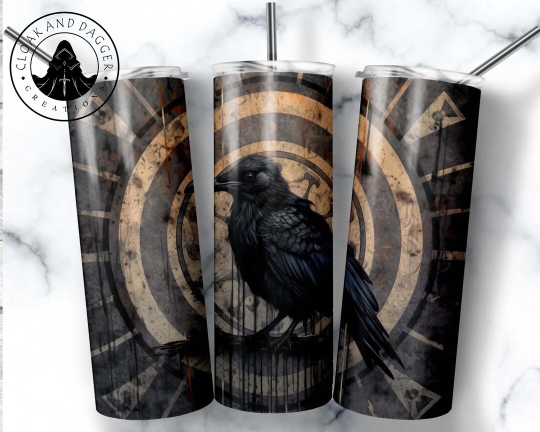 Raven Insulated Tumbler / Raven Glass / Raven Cup / Rave Gift / Gift ...