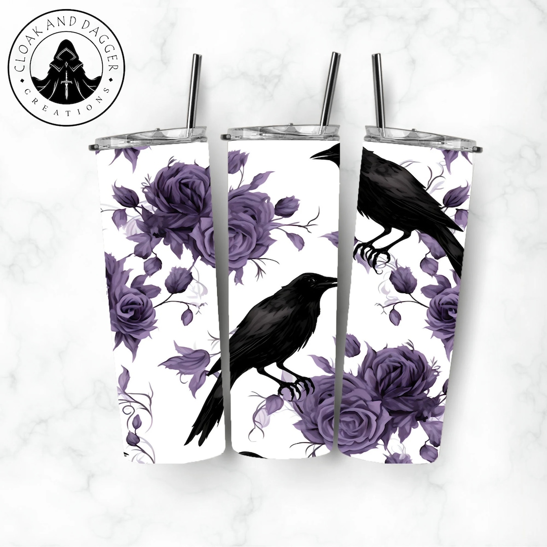Raven Insulated Tumbler / Raven Glass / Raven Cup / Rave Gift / Gift ...