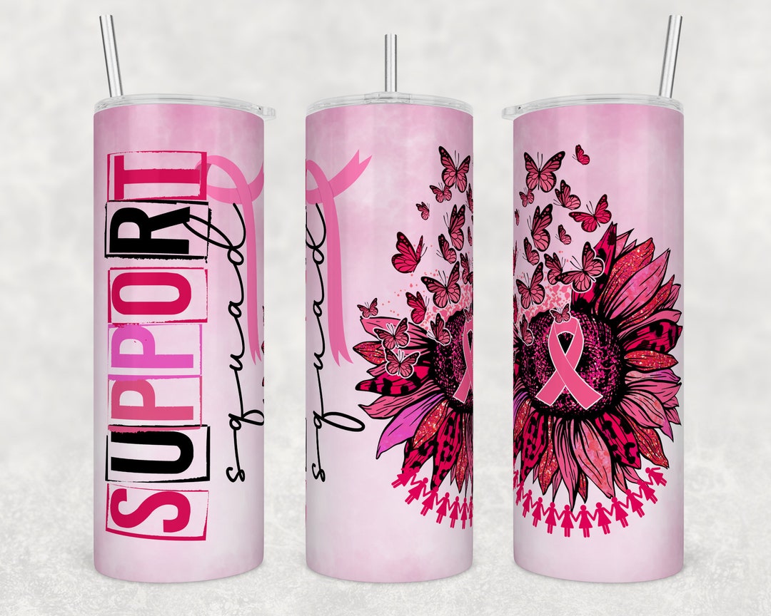 Support Squad Breast Cancer Awareness Insulated Tumbler / Breast Cancer ...