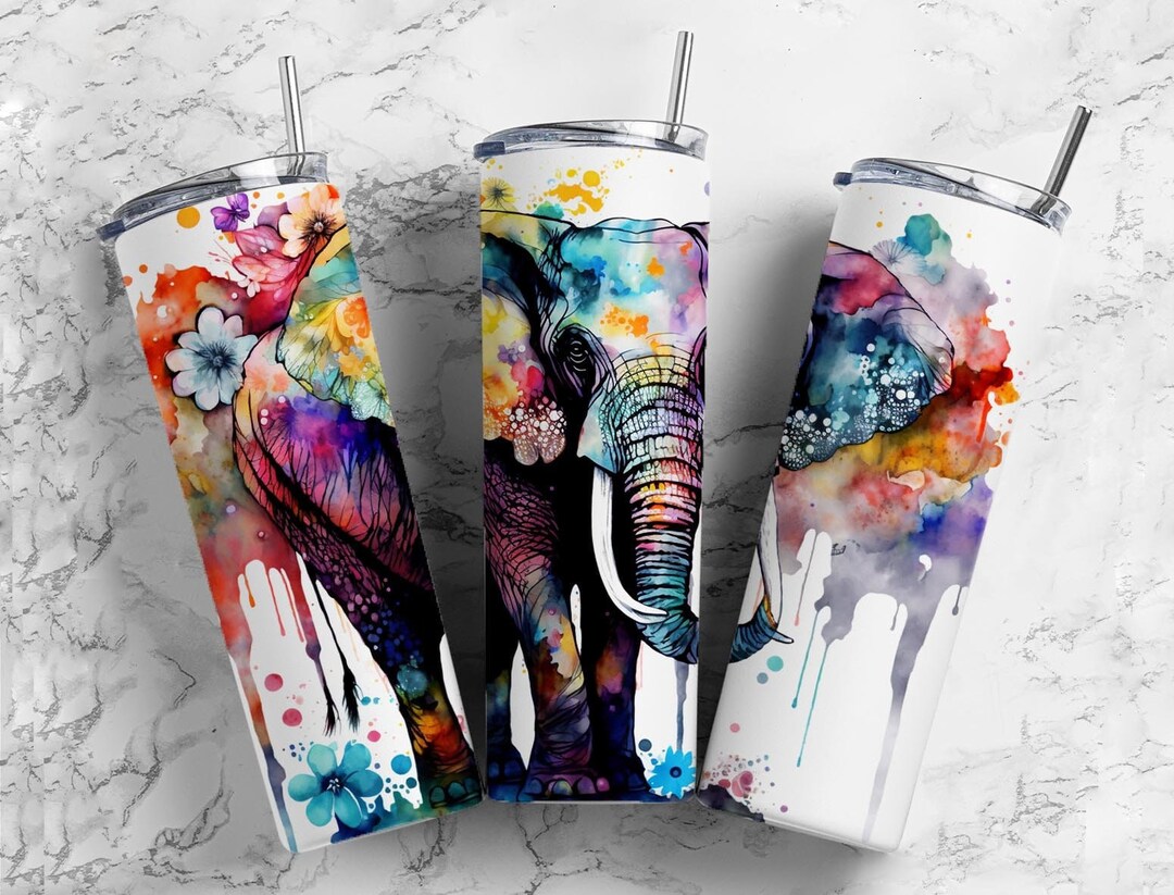 Elephant Insulated Tumbler / Elephant Tumbler / Elephant Gift ...