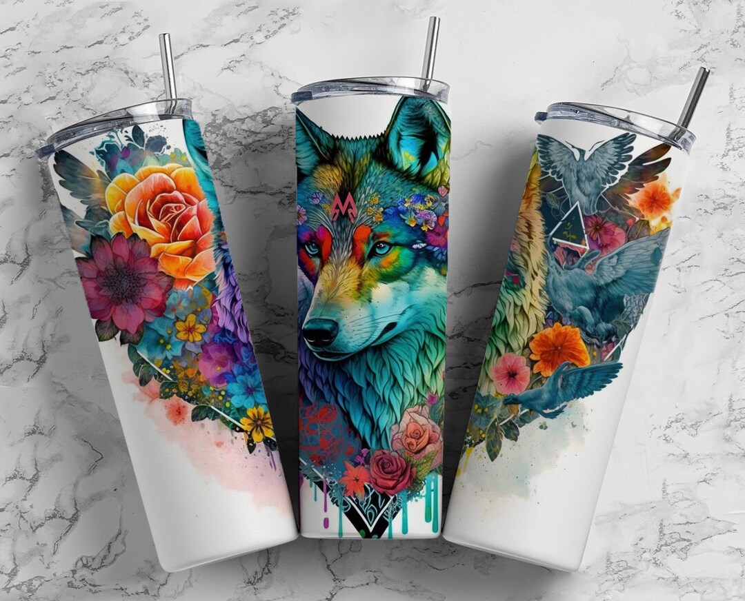 Wolf Insulated Tumbler / Wolf Cup / Wolf Tumbler / Gift for Wolf Lover ...