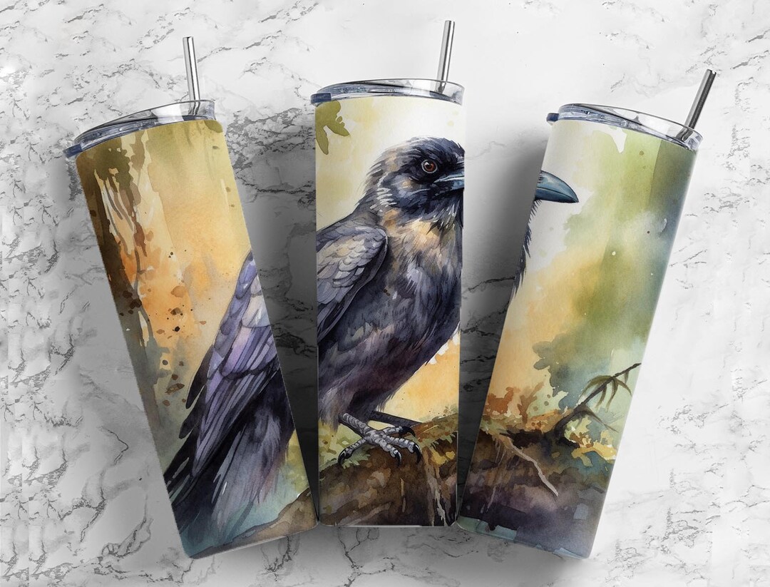 Raven Insulated Tumbler / Raven Glass / Raven Cup / Rave Gift / Gift ...