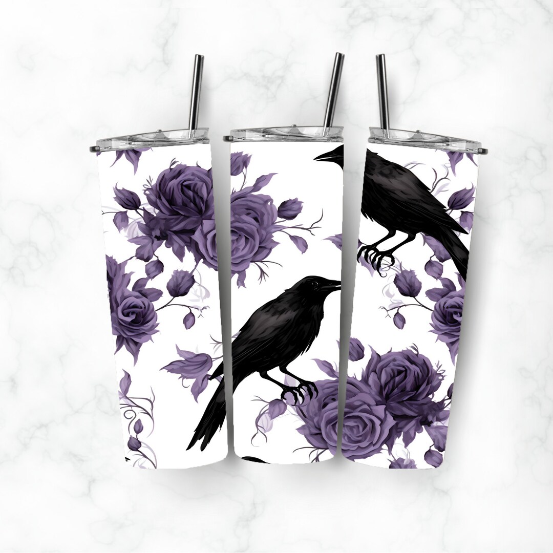 Raven Insulated Tumbler / Raven Glass / Raven Cup / Rave Gift / Gift ...