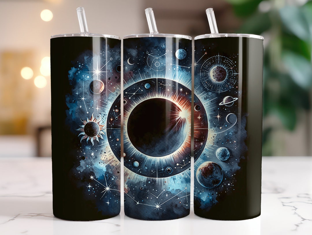 Solar Eclipse Insulated Tumbler / Solar Eclipse Tumbler / Moon Gift ...
