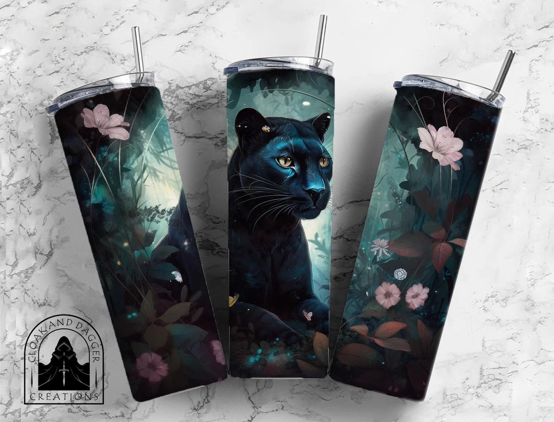 Black Panther Tumbler / Black Panther Tumbler / Black Panther Insulated ...