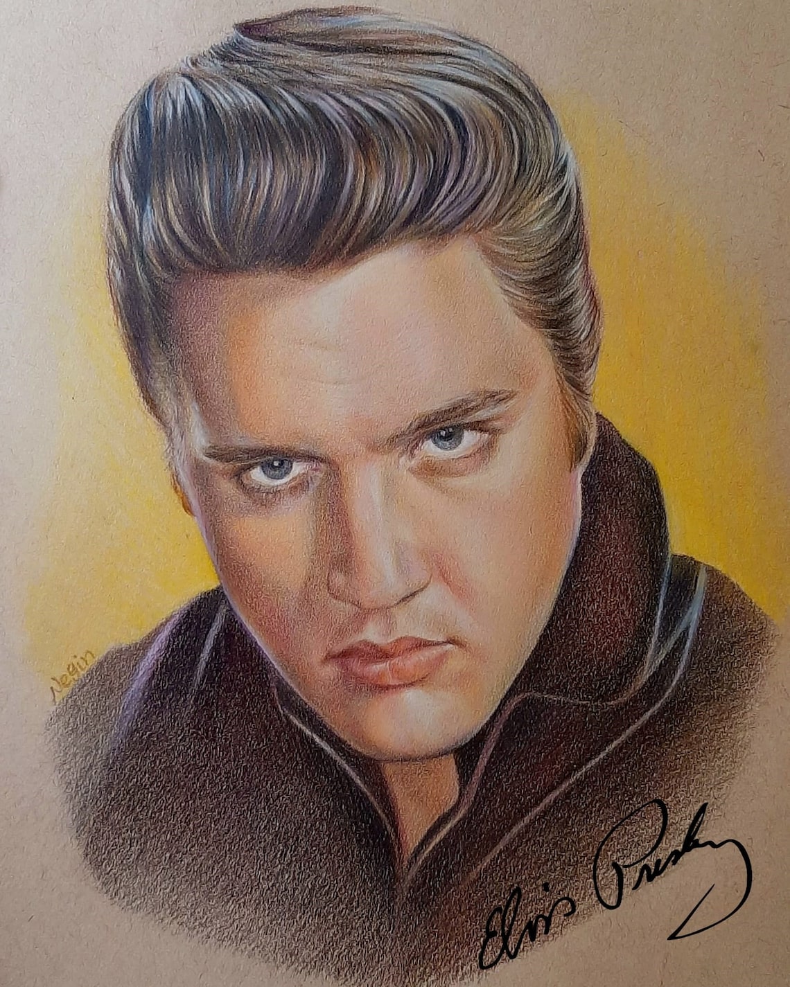Elvis Presley Portrait Drawing | Etsy