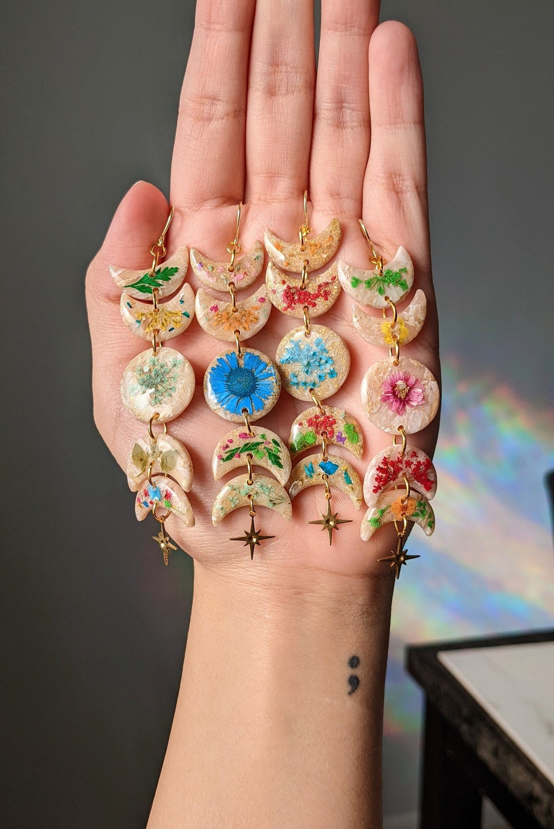 Fairycore Jewelry cottagecore Jewelry Moon Earrings moon Phases ...