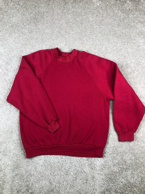 1990s Vintage Plain Blank Color ** Large Wool Faded B… - Gem