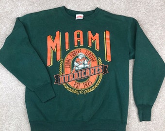 Miami Hurricanes Sweatshirt - Etsy