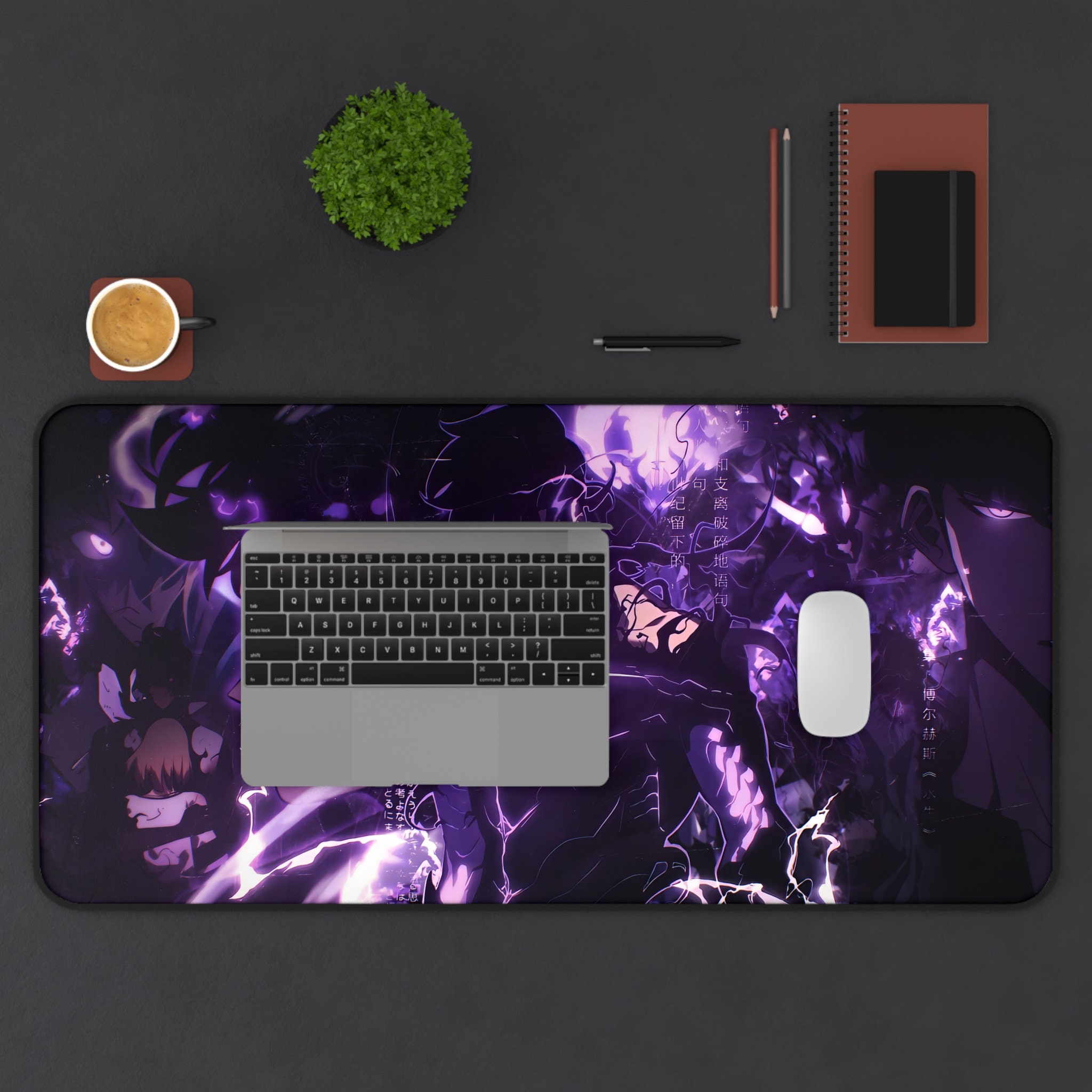 Solo Leveling Sung Jin Woo Mouse Pad Manga Anime XL Matte Trendy Desk ...