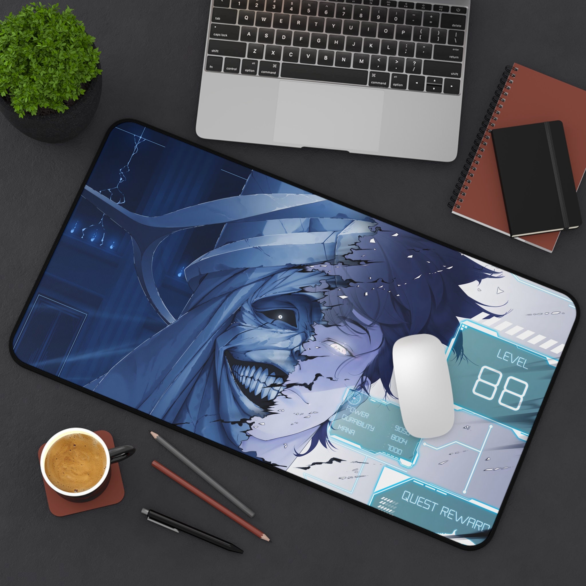 Solo Leveling Sung Jinwoo Mouse Pad Statue of God Mouse Pad Manga Anime ...