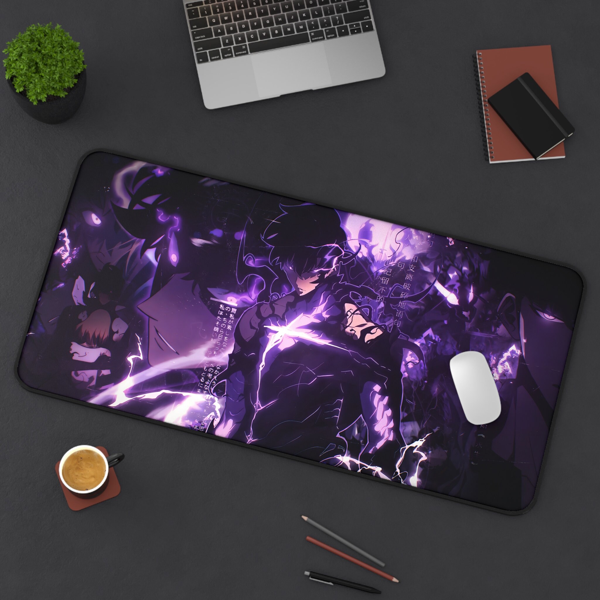 Solo Leveling Sung Jin Woo Mouse Pad Manga Anime XL Matte Trendy Desk ...