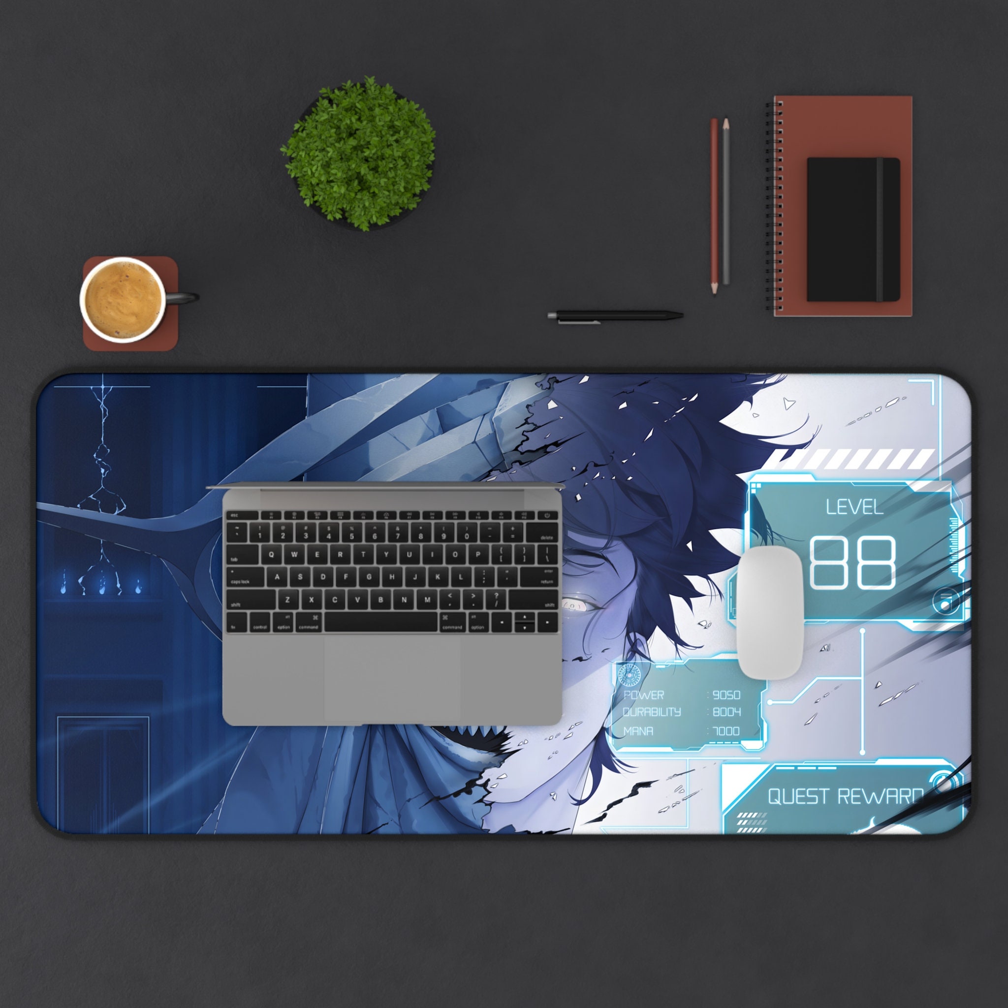 Solo Leveling Sung Jinwoo Mouse Pad Statue of God Mouse Pad Manga Anime ...