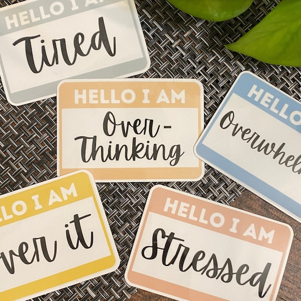 Name Tag Stickers - Etsy