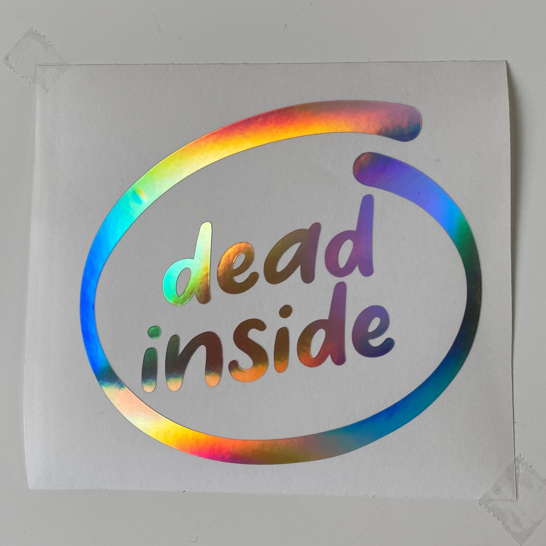 Dead Inside Decal Sticker Funny Intel Meme, Computer Sticker, Car Decal ...
