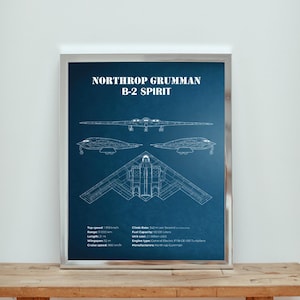 B2 Bomber Aircraft Blueprint | Jets | Specifications | Digital Download ...