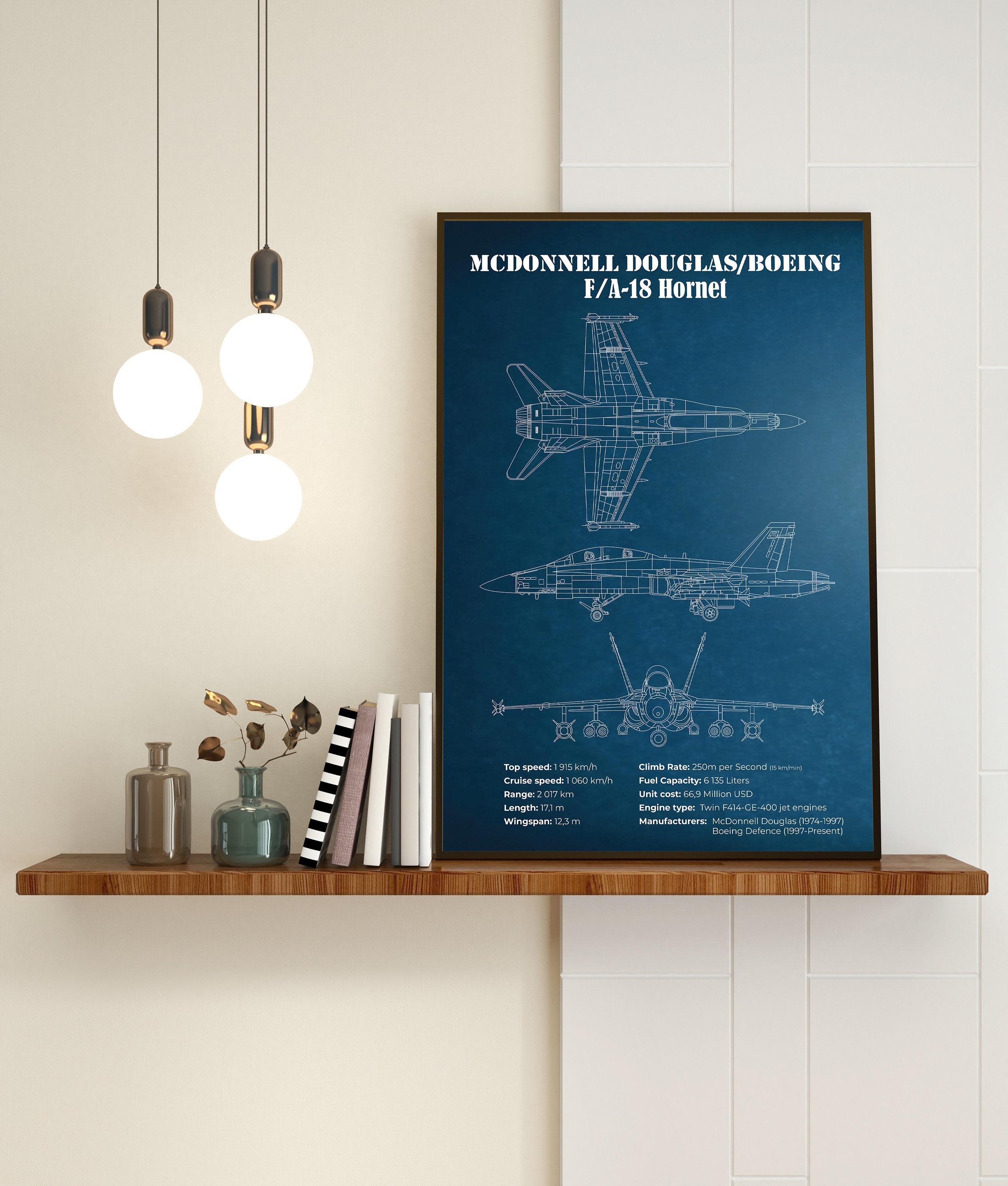 F18-hornet Fighter Jet Blueprint Top Gun Navy Fighter Jet - Etsy