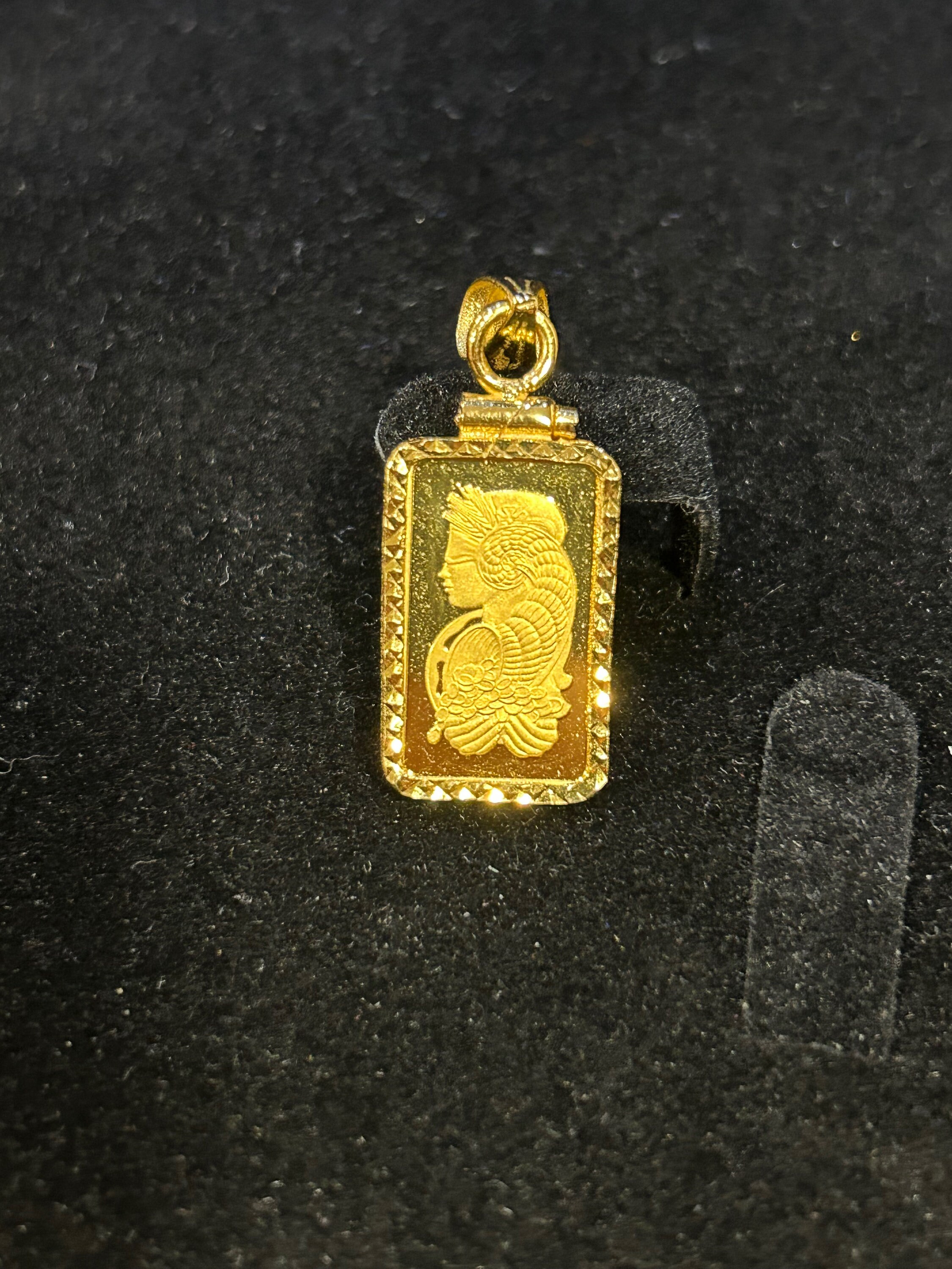 Pamp Pendant 2.5g 24kt 14kt Bezel - Etsy