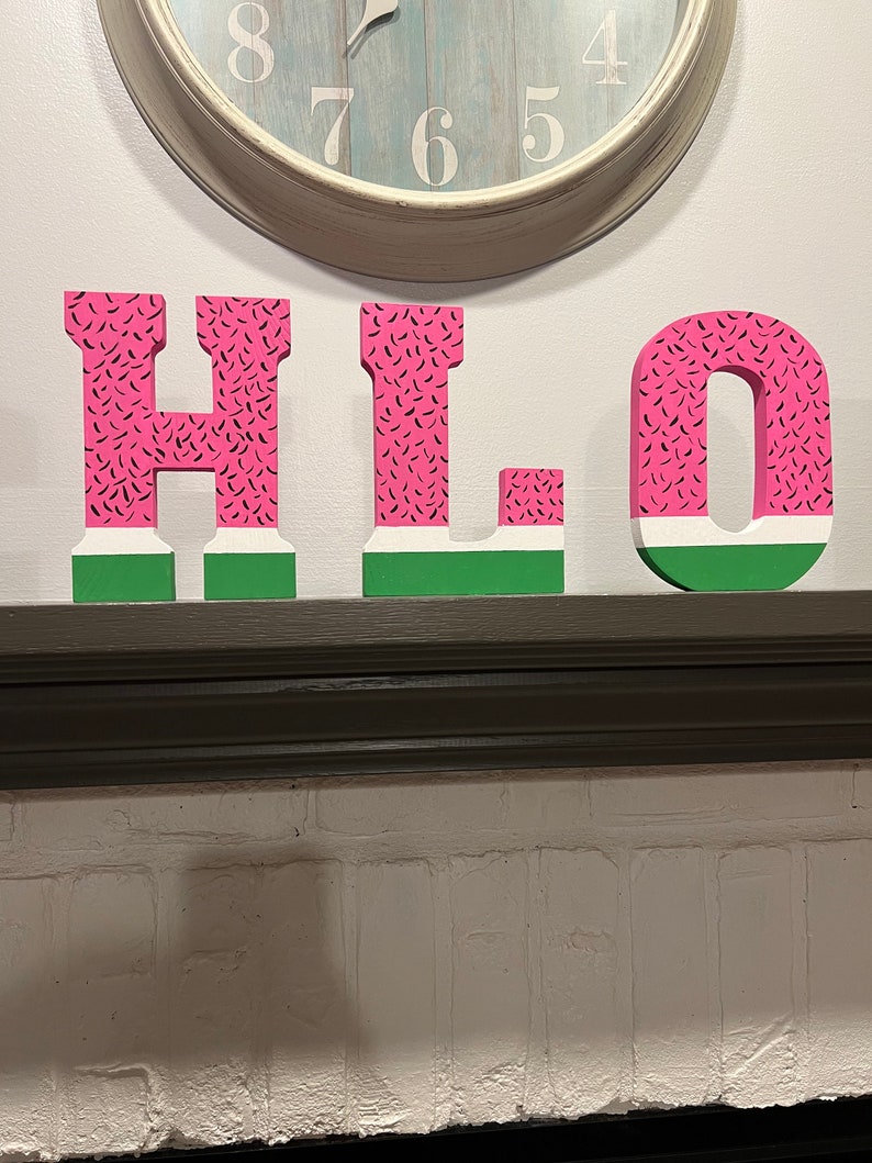 One in a Melon Letters, Watermelon Letters, Birthday Party, Photo Prop ...