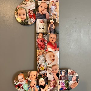 Photo Collage Number Number One Collage | Etsy