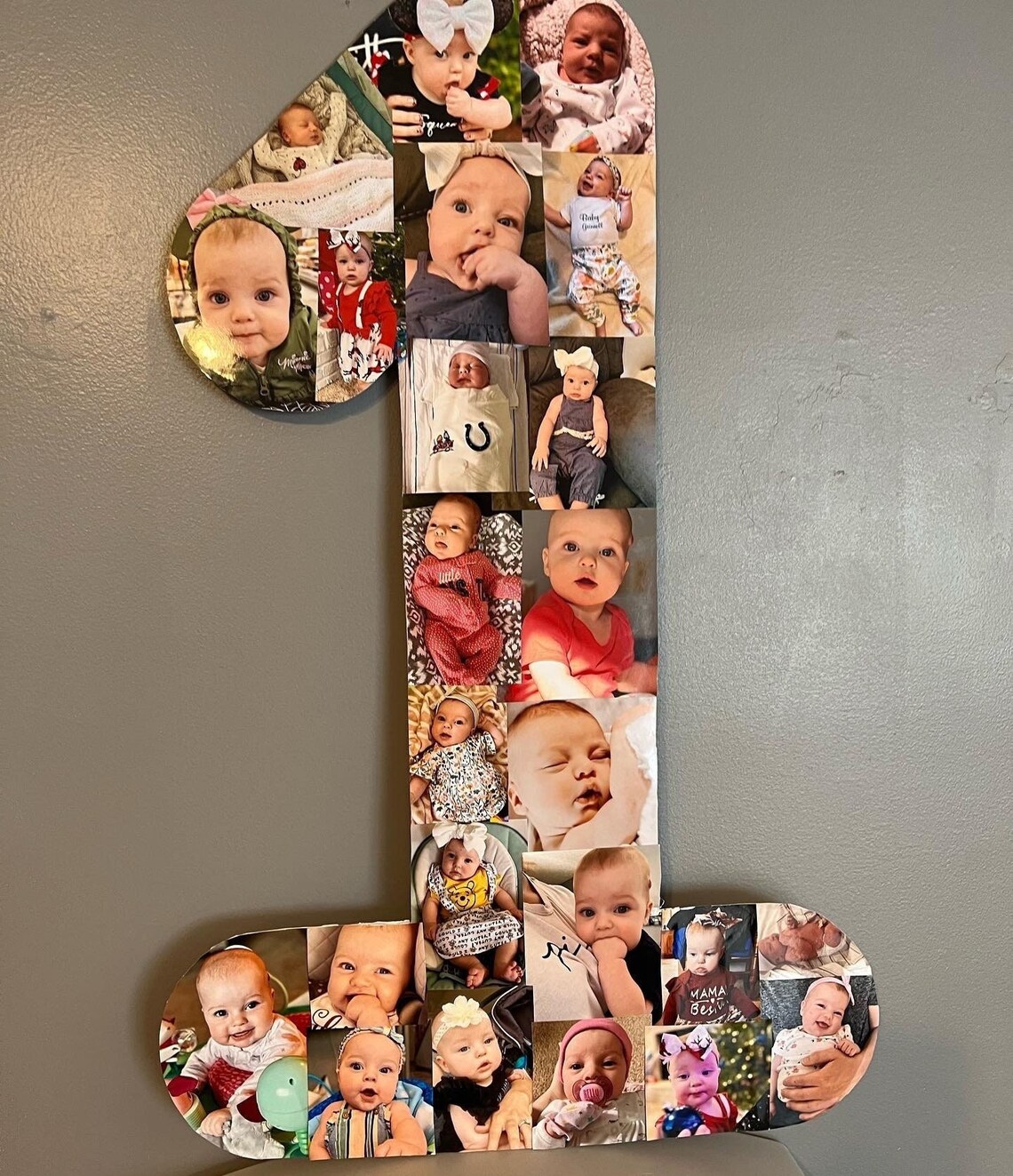 Photo Collage Number, Number One Collage, Any Number Photo Collage - Etsy