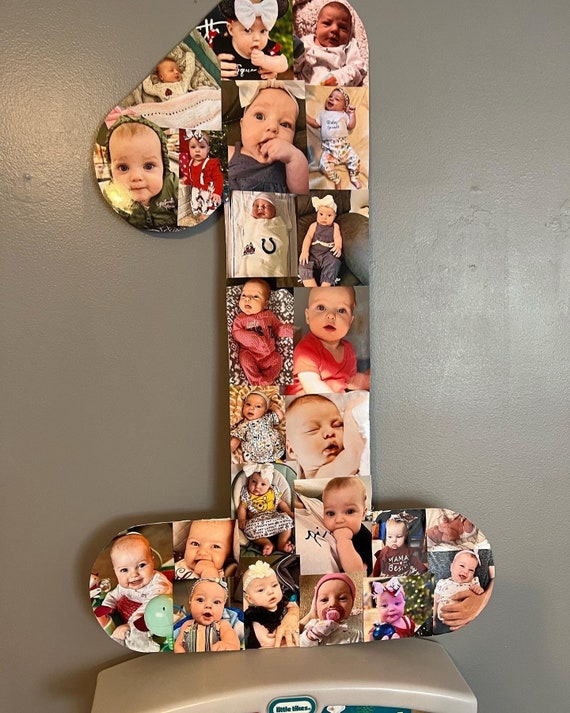 Photo Collage Number Number One Collage | Etsy