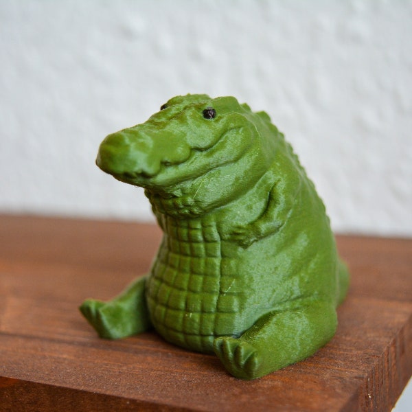 Chubby Crocodile Figurine - Etsy