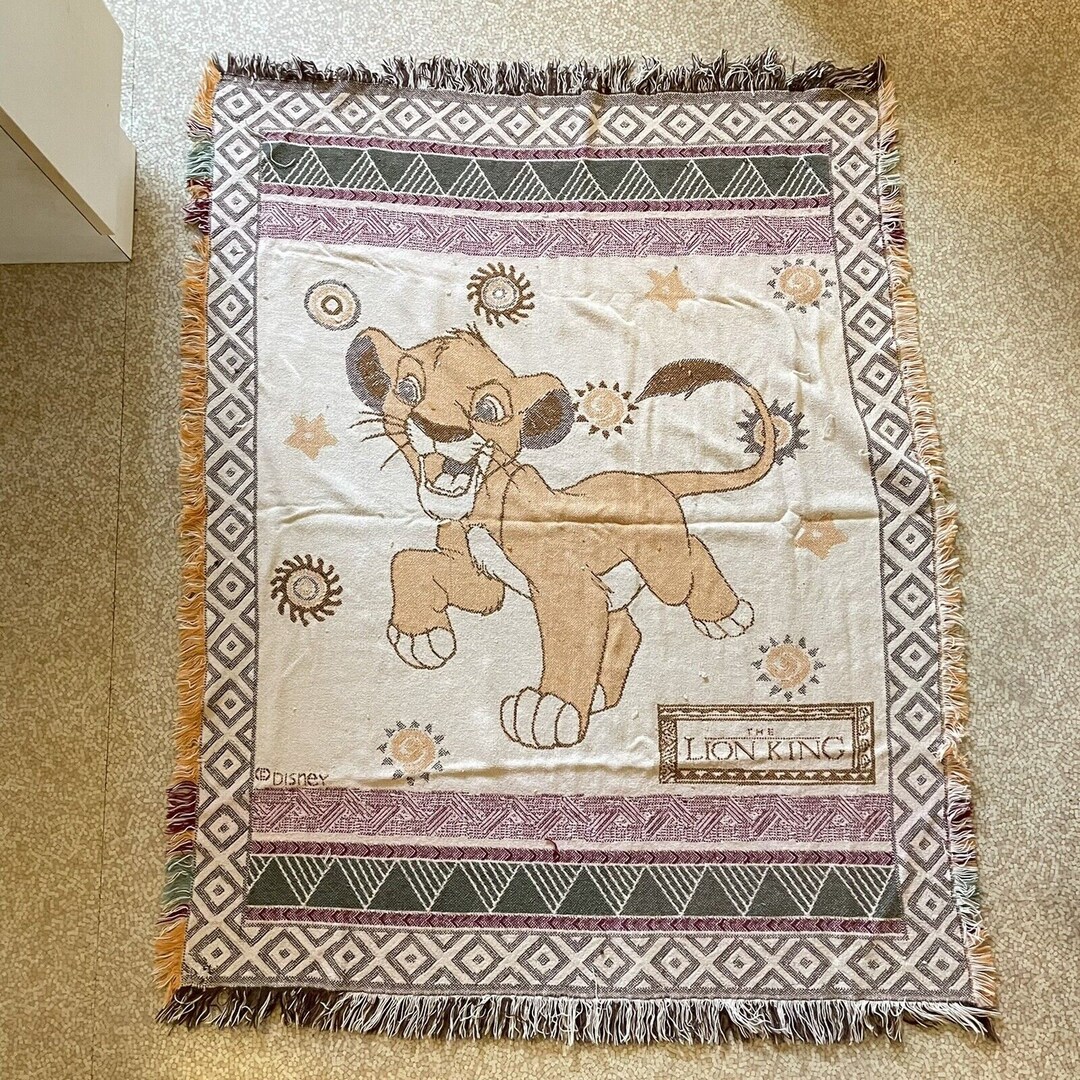 Vintage Disney Beacon the Lion King Simba Tapestry Throw - Etsy