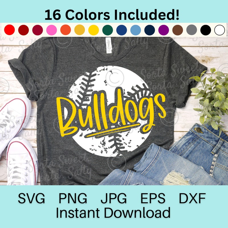 Bulldog Baseball Svg - Etsy