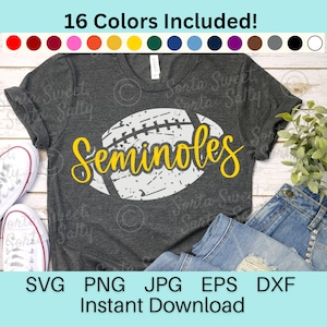 Seminoles Football SVG | Seminoles Football PNG | 16 Colors Team Shirt ...