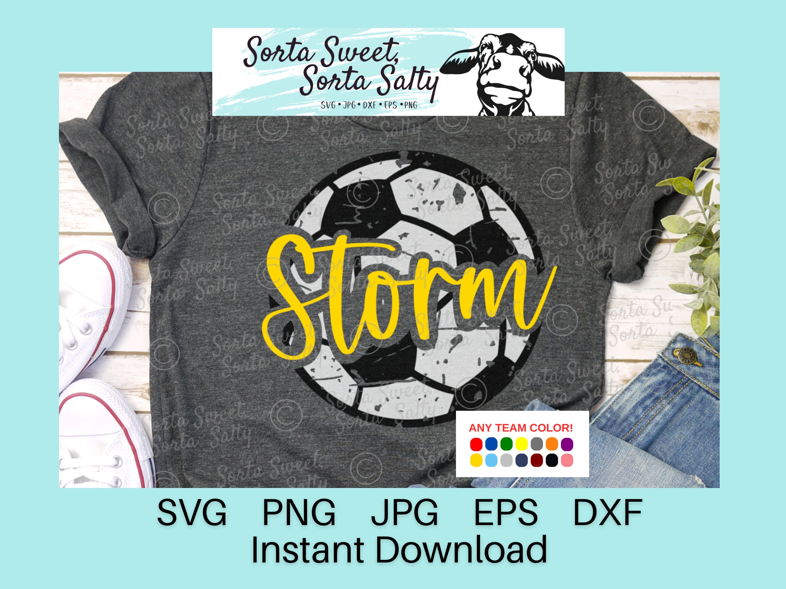 Storm Soccer SVG | Storm SVG | Storm Soccer Team Shirt | Grunge ...