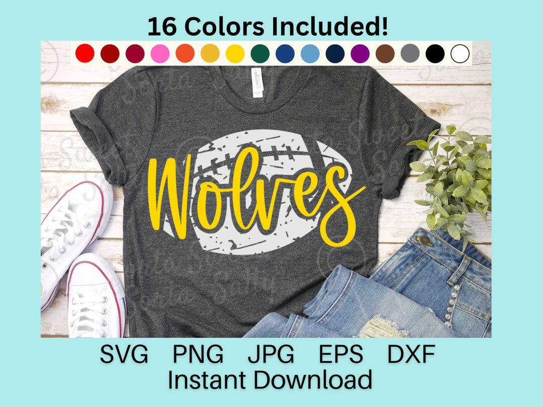 Wolves Football SVG | Wolves Football PNG | Shirt | Grunge Weathered ...