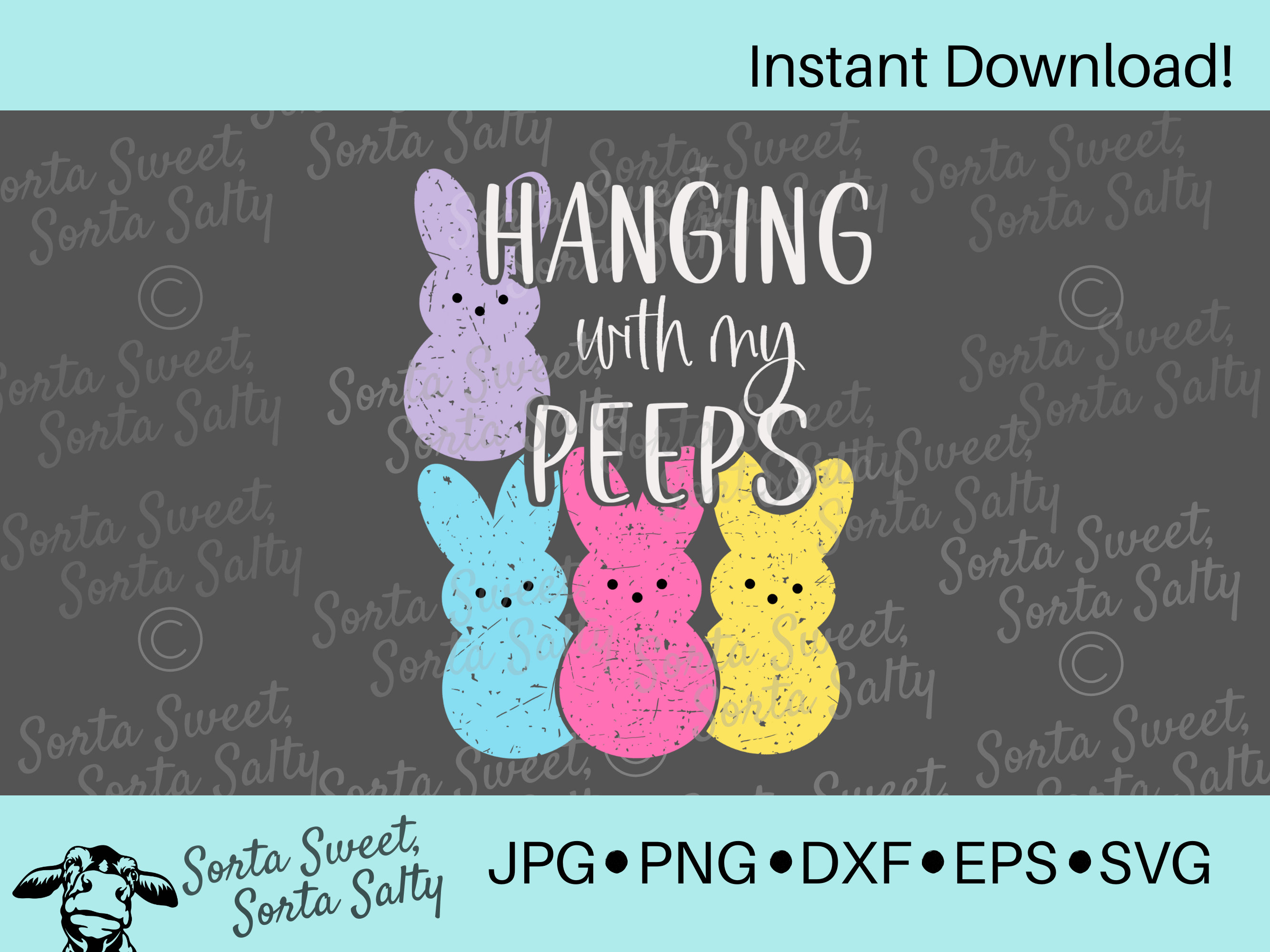 Easter Peeps | Hanging With My Peeps SVG| Easter SVG | Easter Svg Png ...