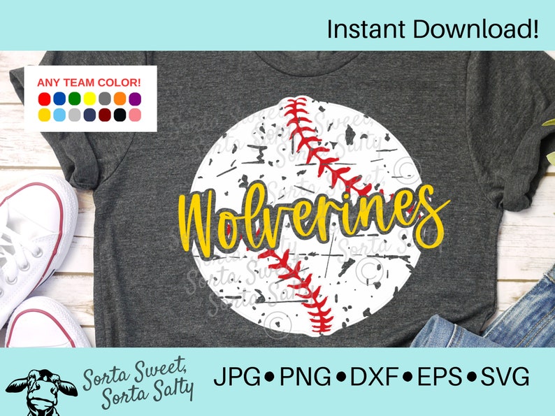 Wolverines Baseball SVG | Any Team Color | Wolverines SVG | Youth ...