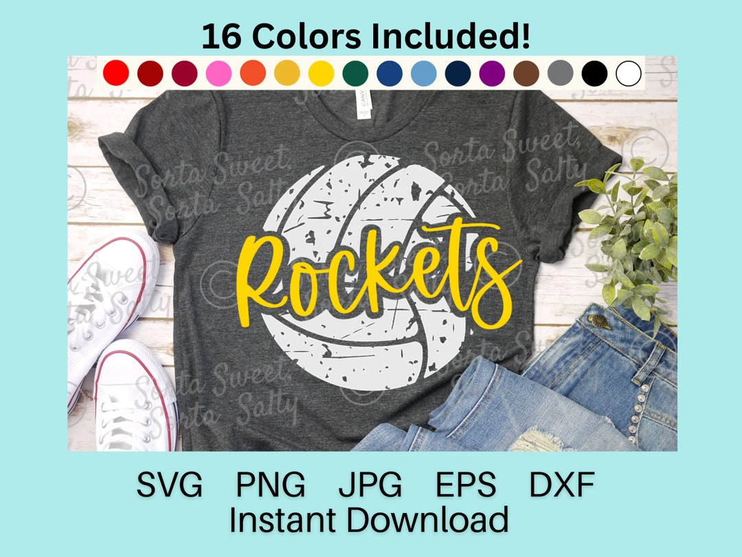 Rockets Volleyball SVG | Rockets Volleyball PNG | Rockets Shirt Art ...