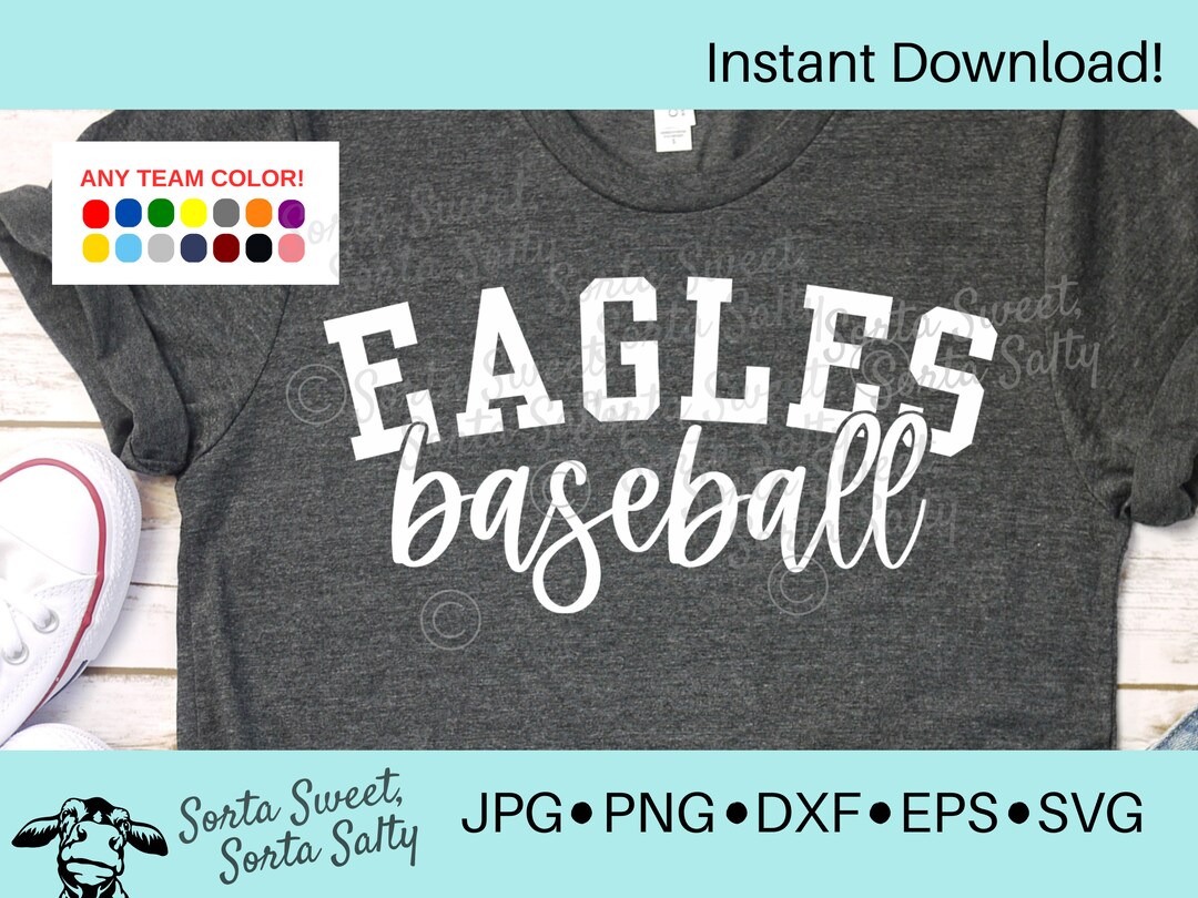 Eagles Baseball SVG Eagles SVG All Team Colors Player Coach Team Shirt ...