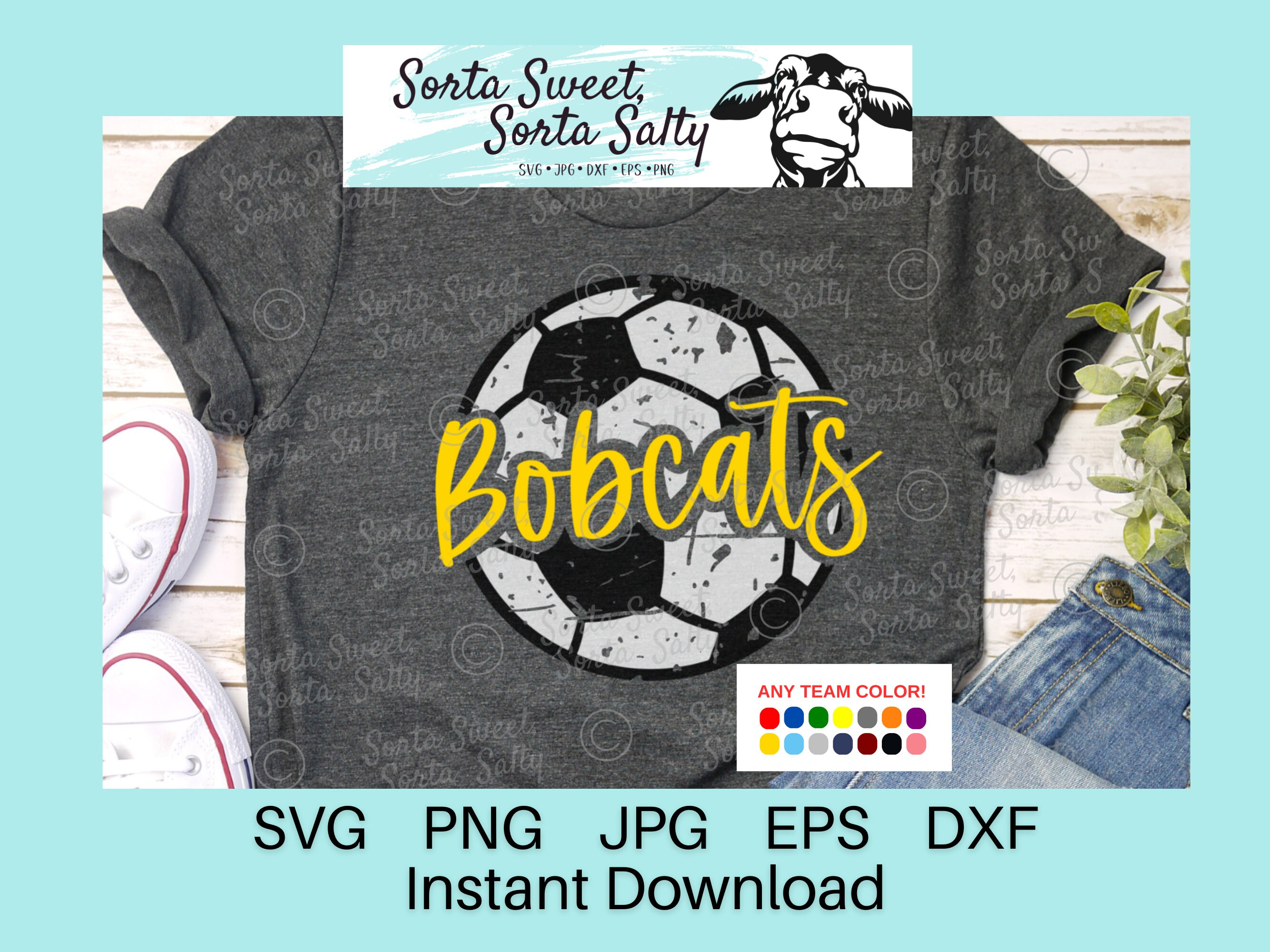 Bobcats Soccer SVG | Bobcats SVG | Bobcats Soccer Team Shirt | Grunge ...