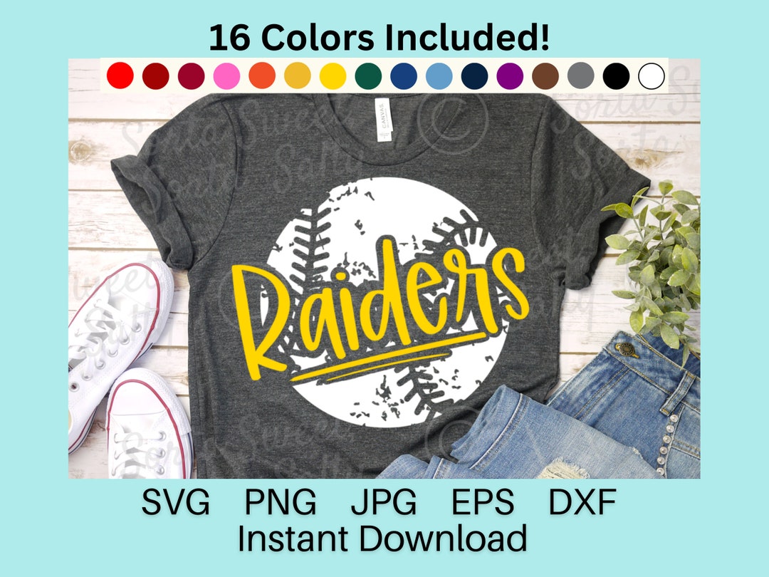 Raiders Baseball SVG | Raiders Baseball PNG | 16 Team Colors| Grunge ...