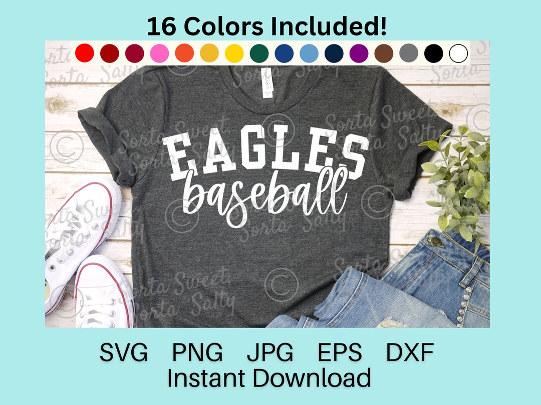 Eagles Baseball SVG | Eagles Baseball PNG | 16 Colors | Player Coach ...
